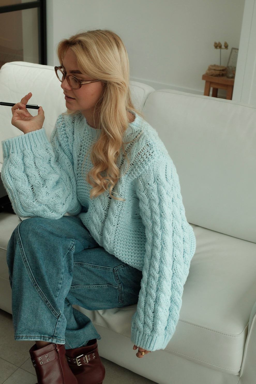 Knit Mint - Blauw